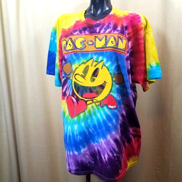 Pac Man | Shirts | Retro Pac Man Tie Dye Tshirt | Poshmark